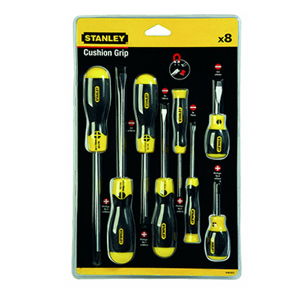 Odvijači Cushion Grip set 8 komada Stanley 0-65-011