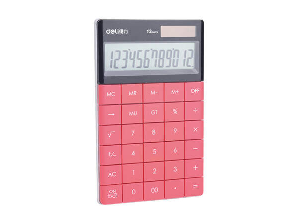 DELI Kalkulator E1589 red