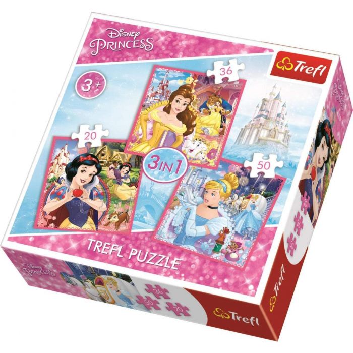 Trefl Puzzle Disney Princess 3in1