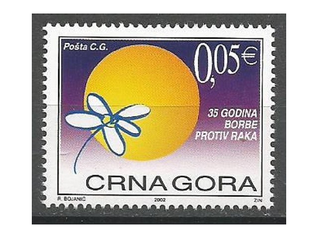 Crna Gora,35 god borbe protiv raka 2002.,čisto