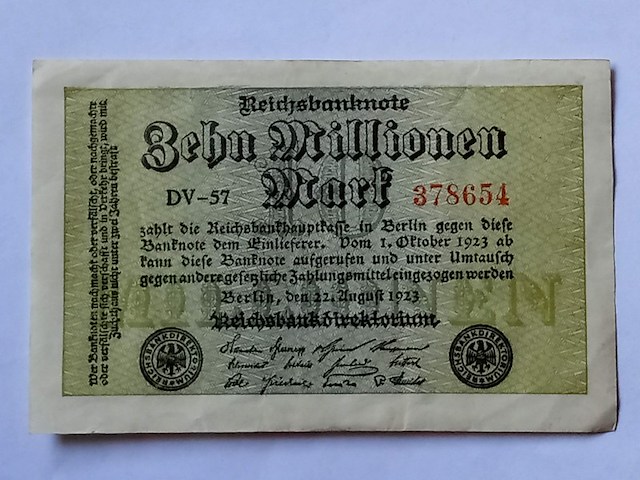 10 Miliona Maraka 1923.g - Nemačka -