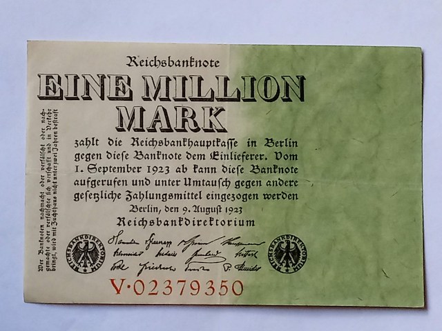 Milion Maraka 1923.g - Nemačka -