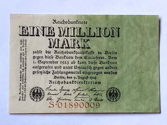 Milion Maraka 1923.g - Nemačka - LEPA -