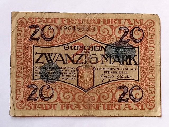 20 Maraka 1918.g - Nemačka -