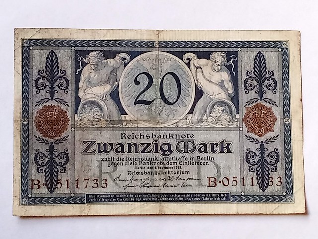 20 Maraka 1915.g - Nemačka -