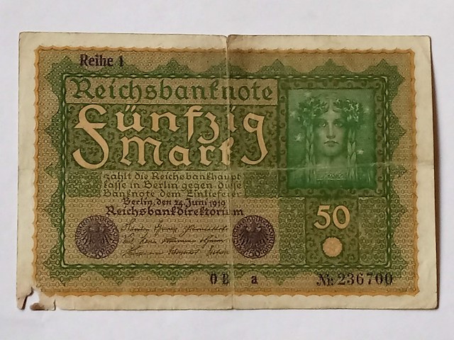 50 Maraka 1919.g - Nemačka -