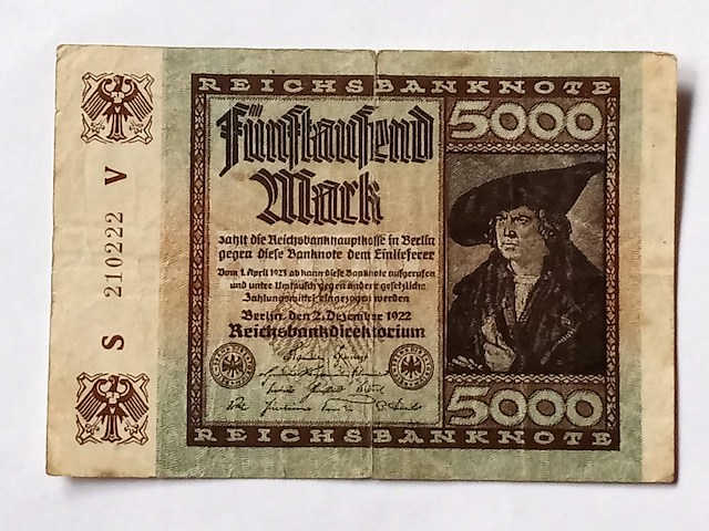 5000 Maraka 1922.g - Nemačka -