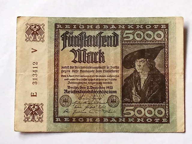 5000 Maraka 1922.g - Nemačka -