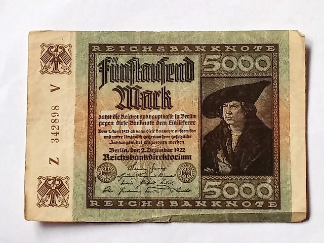 5000 Maraka 1922.g - Nemačka -