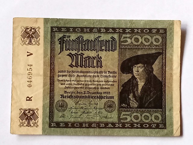 5000 Maraka 1922.g - Nemačka -