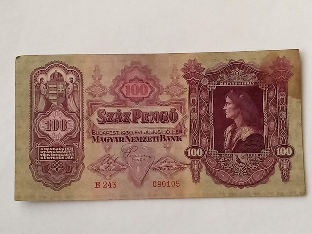 100 Pengo 1930.g - Mađarska -