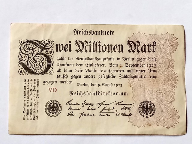 2 Miliona Maraka 1923.g - Nemačka -