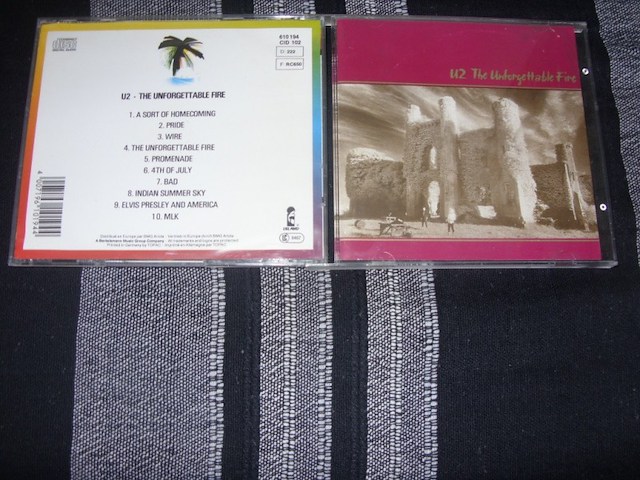 U2 ‎– The Unforgettable Fire CD Island Europe 1984.