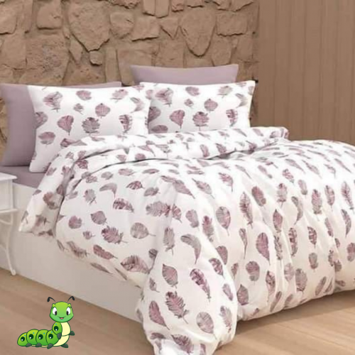 Posteljina za bračni krevet - Feather Pink