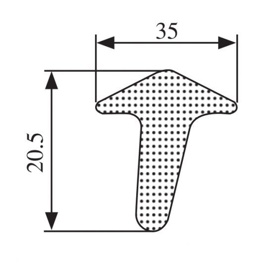 Gumeni profil sunđerasti 35×20,5 – M213004100