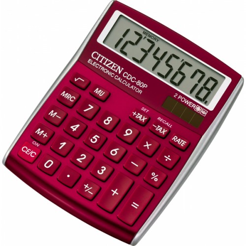 Stoni kalkulator Citizen CDC-80 (8 cifara crvena)