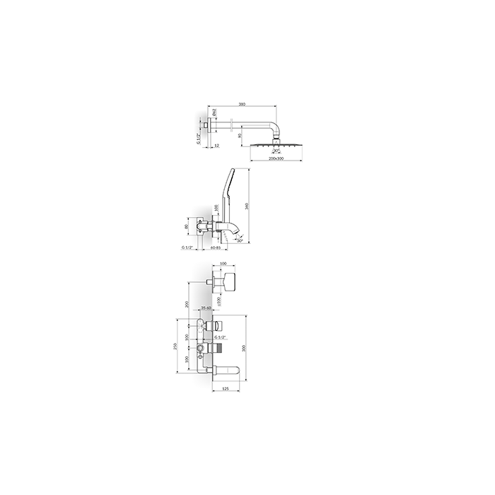 ROSAN Stolz S2 231505 ugradni set KOCKA