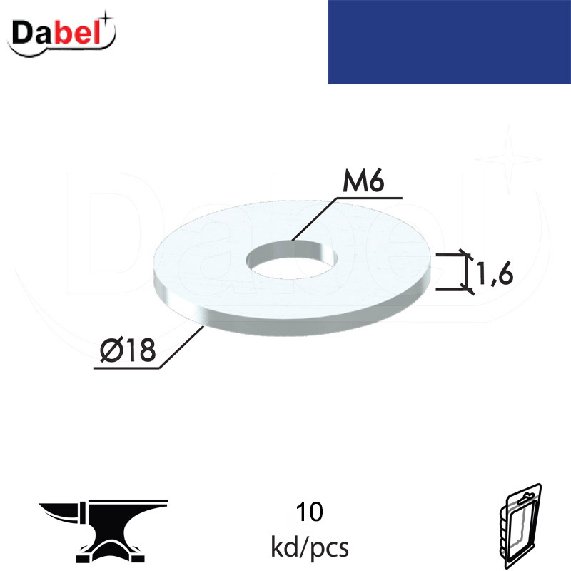 Podloška za vijak PD2 ZnB M6/18/1,6mm