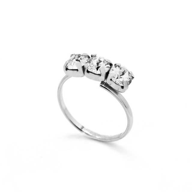 Ženski victoria cruz celine tree minis crystal prsten sa swarovski belim kristalom ( a3246-07a )