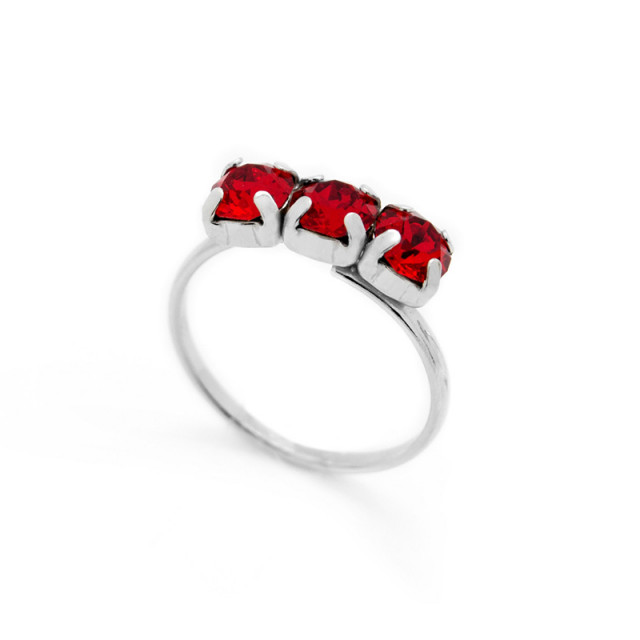 Ženski victoria cruz celine tree minis light siam prsten sa swarovski crvenim kristalom ( a3246-64a )