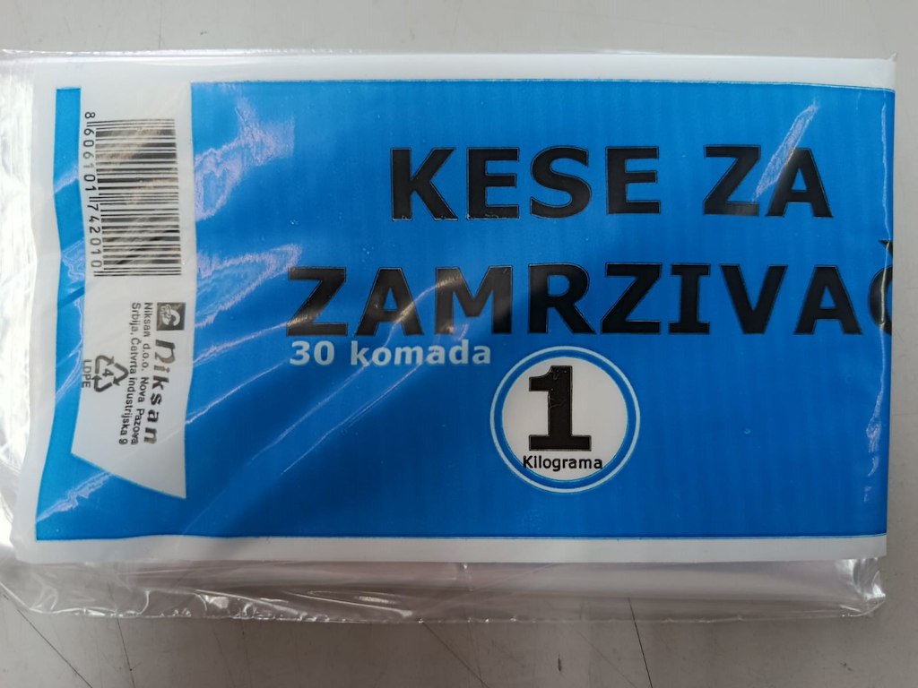 Kese za zamrzivač 1kg glatka