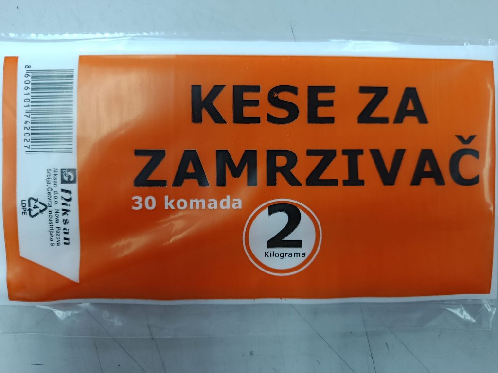 Kese za zamrzivač 2kg glatka