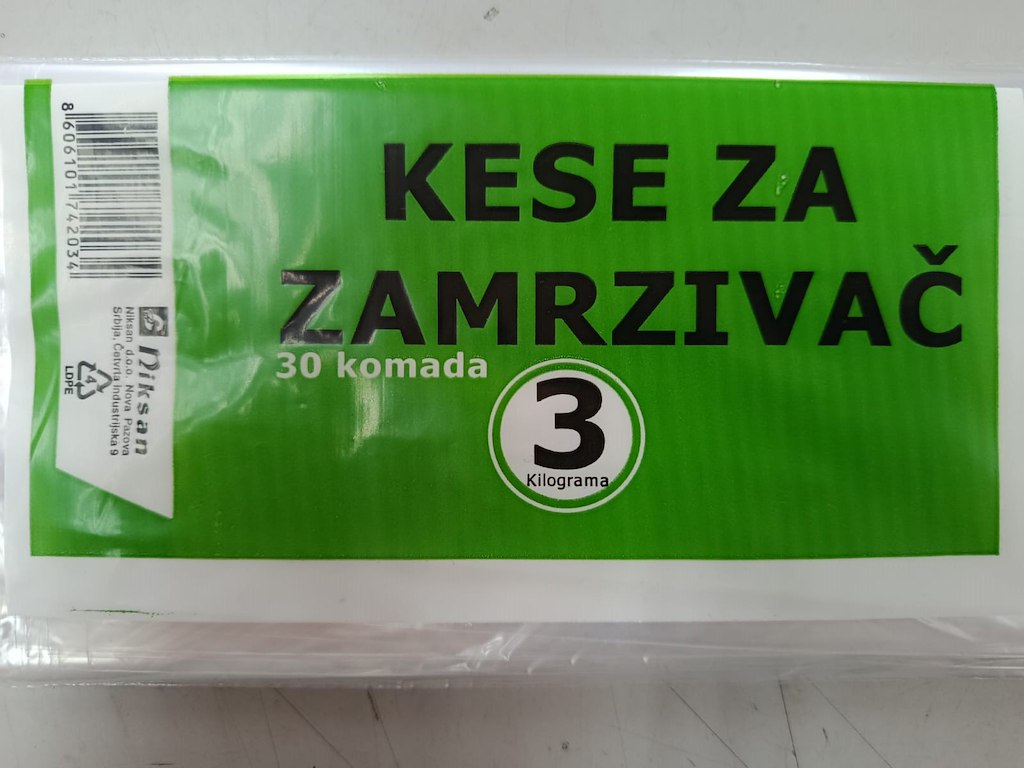 Kese za zamrzivač 3kg glatka