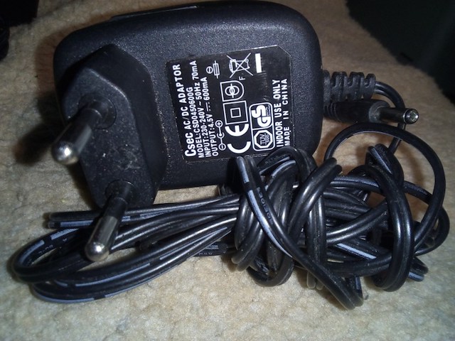 AC-DC Adapter 4,5V 600mA Csec model:CSD0450600G