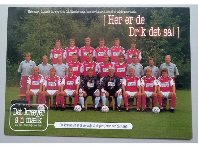 Razglednica: Fudbalska reprezentacija Danske (1996.)