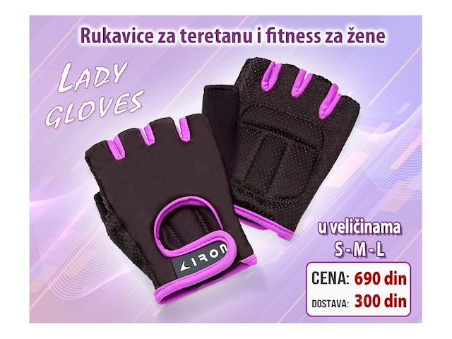 Rukavice za teretanu i fitness za žene / lady gloves