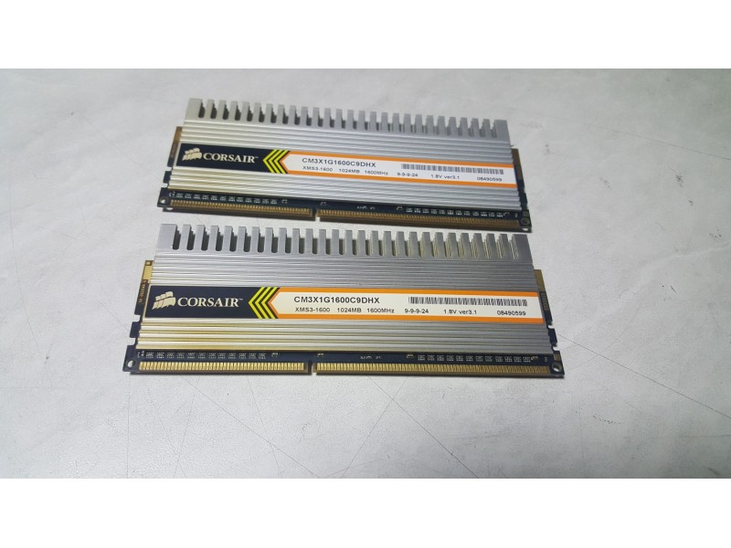 ddr3 2x1gb corsair ispravne uparene