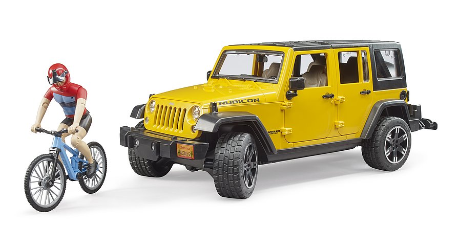 Jeep Wrangler Rubicon sa biciklistom