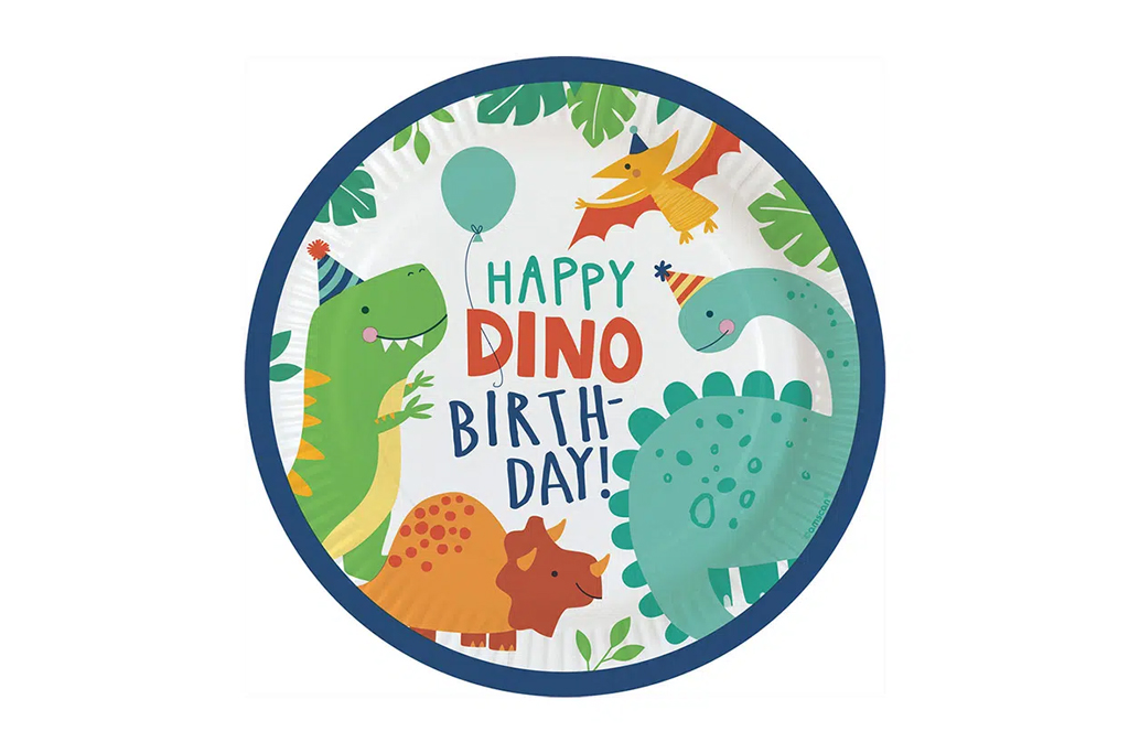 Tanjiri Happy dino birthday 23cm – 8 kom