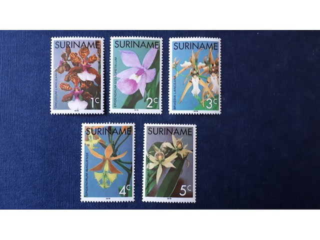 Surinam 1976. **  Kompl. ser. Mi 710-14 Cveće orhideje