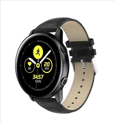 Crna kožna narukvica za Huawei smart watch