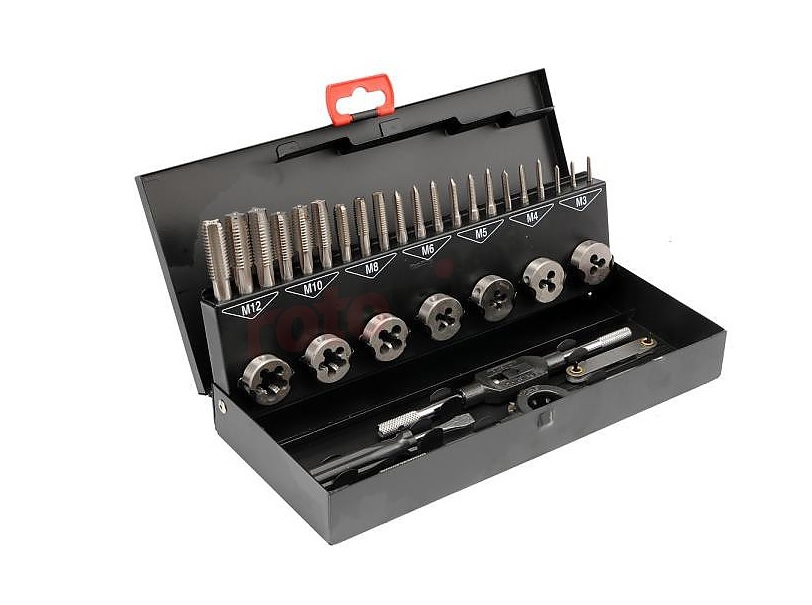 Yato set nareznice i ureznice u metalnoj kutiji M3-M12 YT-2975