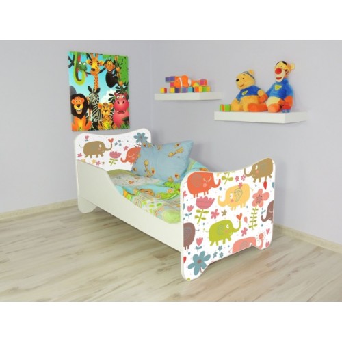 Krevet za dete Happy Kitty Elephants 160x80