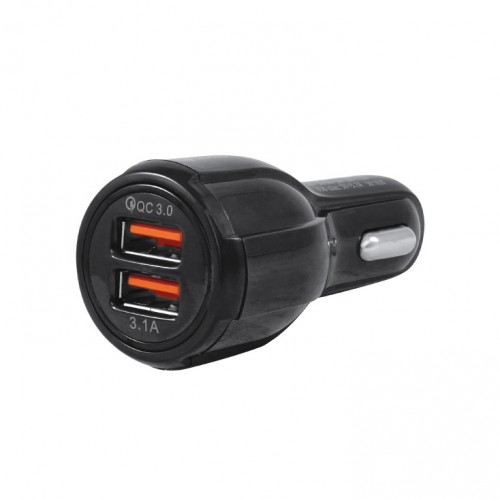 USB punjač iz upaljača automobila QC3.0+3.1A Prosto