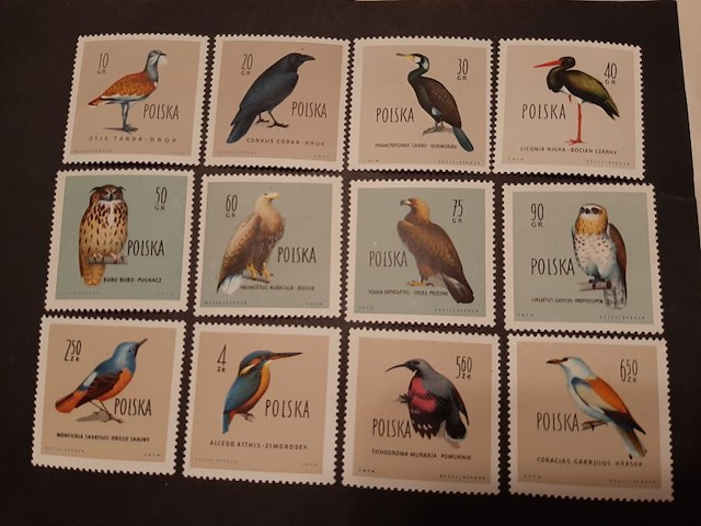 Marke 1654 Poljska fauna ptice cela serija