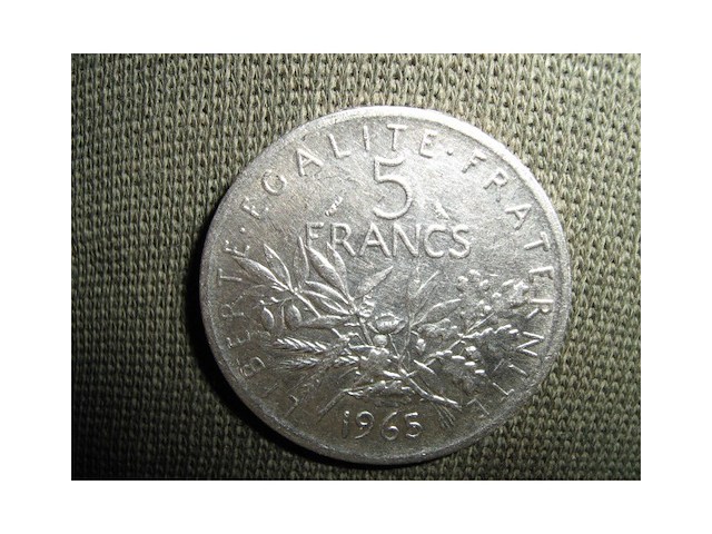 5 francuskih franaka srebro