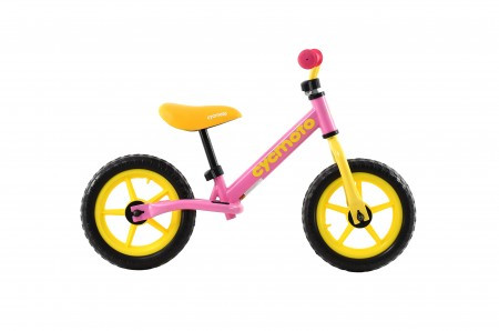 BMX 12" gur-gur pink-žuti ( 290014-P )