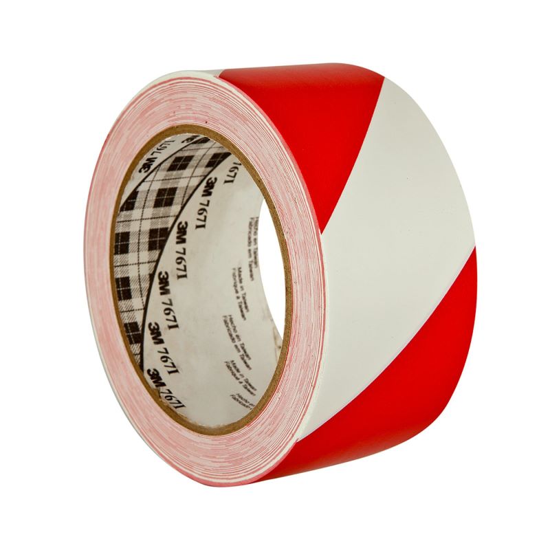 SAMOLEPLJIVA TRAKA 3M 767I, DIM. 50MM X 33M, CRVENO/BELE BOJE