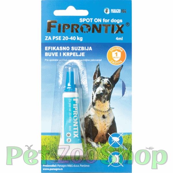 Fiprontix Ampule Protiv Buva i Krpelja za Pse od 20-40kg