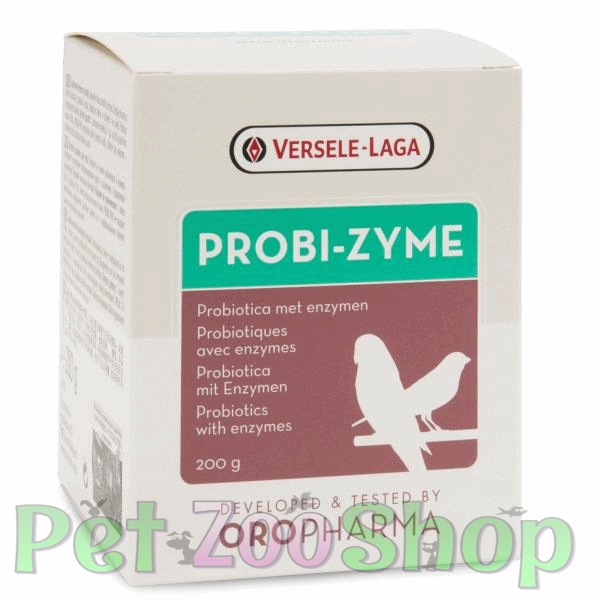 Dijetetski suplement za ptice koji je kombinacija probiotika i digestivnih enzima Oropharma Proby-Zyme 200g Versele Laga