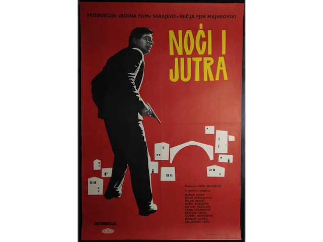 NOĆI I JUTRA (1959) Đuza Stojiljković FILMSKI PLAKAT