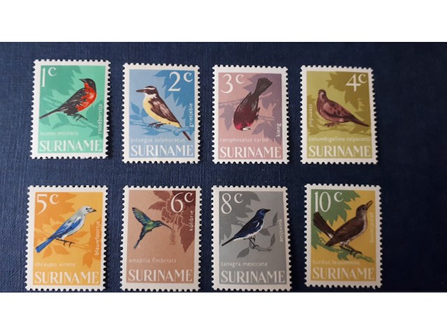 Surinam hol kolon 1966. ** Kompl. ser. Mi 484-91 ptice