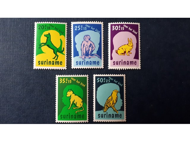 Surinam 1977. ** Kompl. serija Mi 794-98 Kućni ljubimci