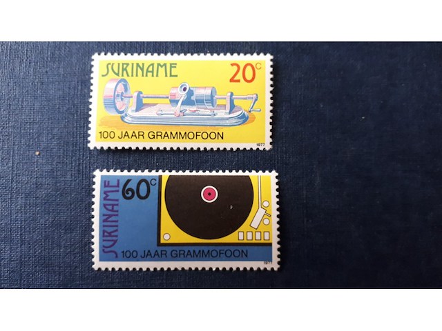 Surinam 1977. ** Kompl. serija Mi 779-80 gramofon