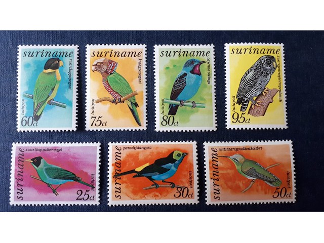 Surinam 1977. ** Kompl. serija Mi 764-70 Ptice