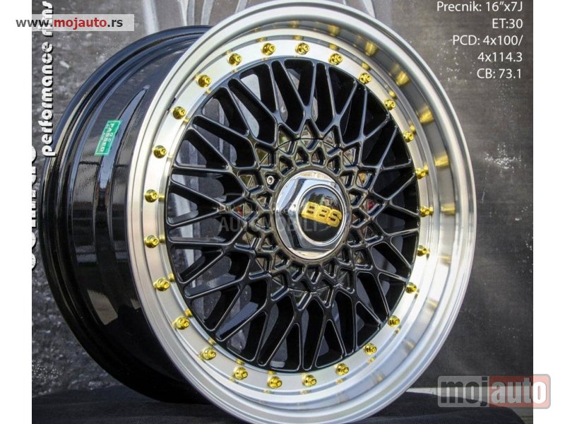 16 BBS Alufelne 4x100/4x114,3/7 jota/et30/cb 73,1.